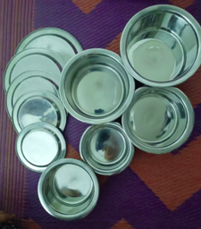 Steel Tope Set With Lid,Patila Set,Tapeli Set Cookware Set Induction ...