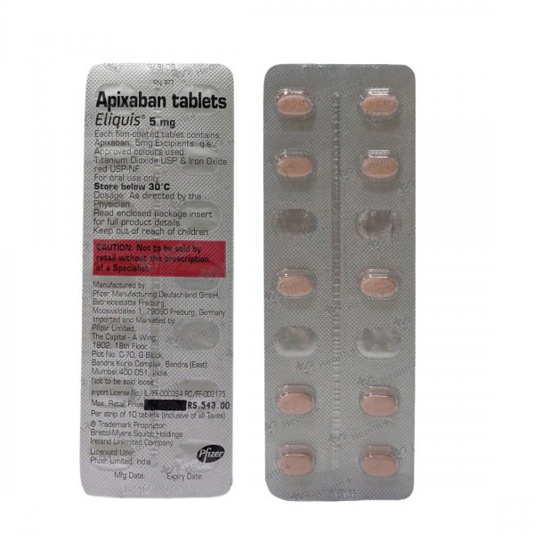 Buy Eliquis 5 mg Tablet 2 10 Tablet 20 Tab Online Flipkart Health
