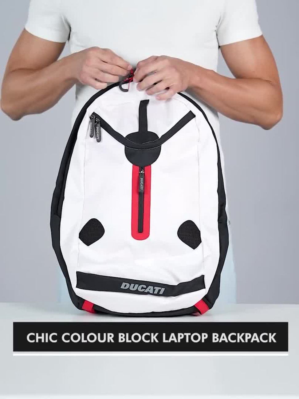 DUCATI DTAW 02A 30 L Laptop Backpack White Price in India Flipkart
