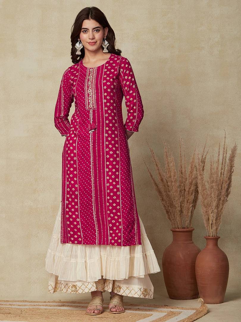 KJFAB Women Printed Straight Kurta - Buy KJFAB Women Printed Straight ...