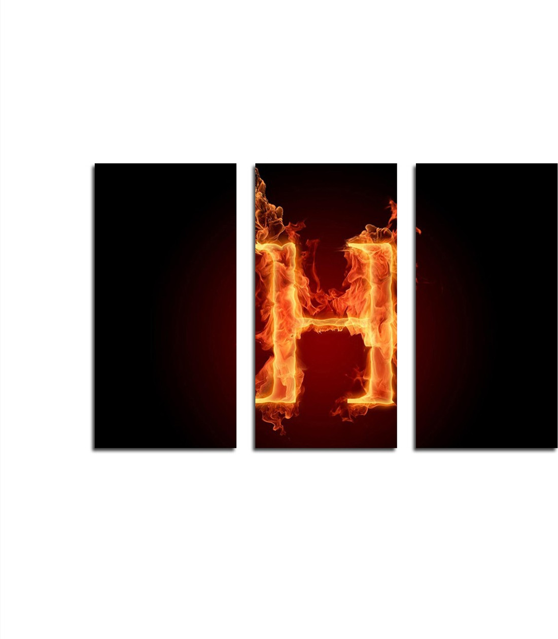 H Letter In Fire