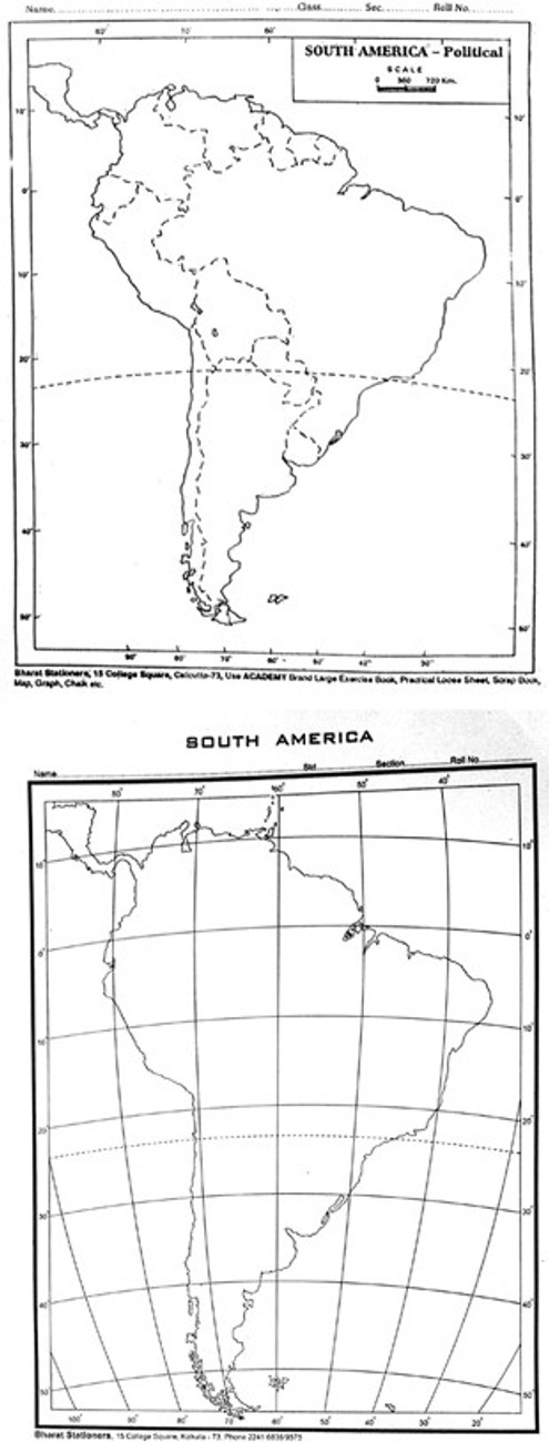 Blank Map Of South America To Label South America: Resources