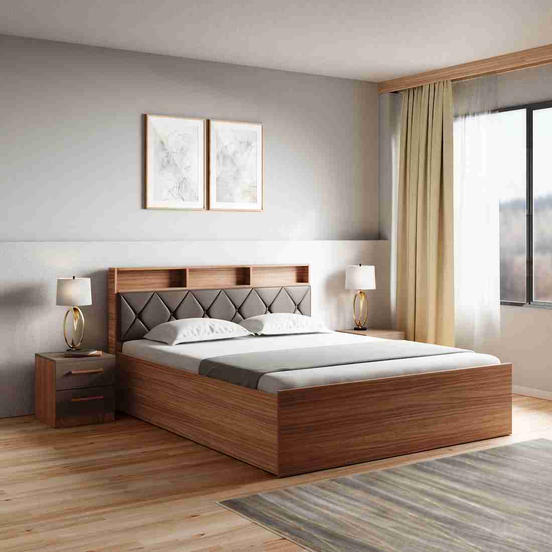 Godrej Interio LATTICE Engineered Wood King Box Bed Price in India Buy Godrej Interio LATTICE Engineered Wood King Box Bed online at Flipkart