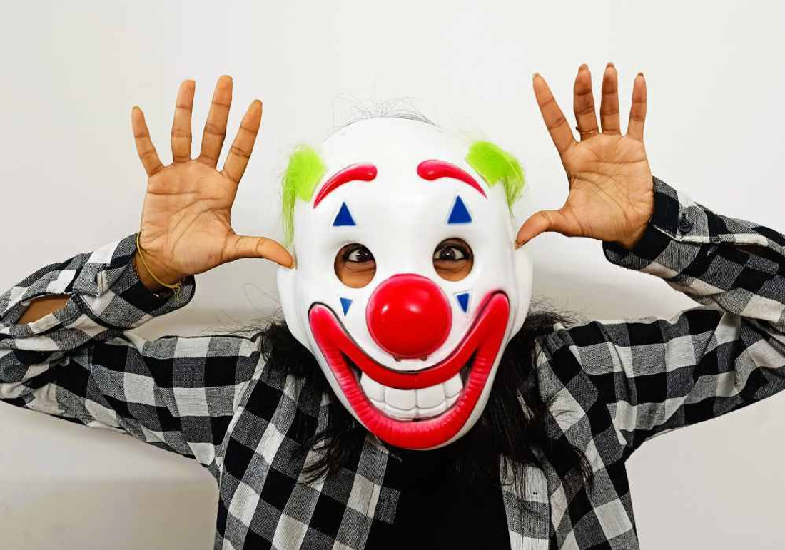 Circus Joker Face Mask