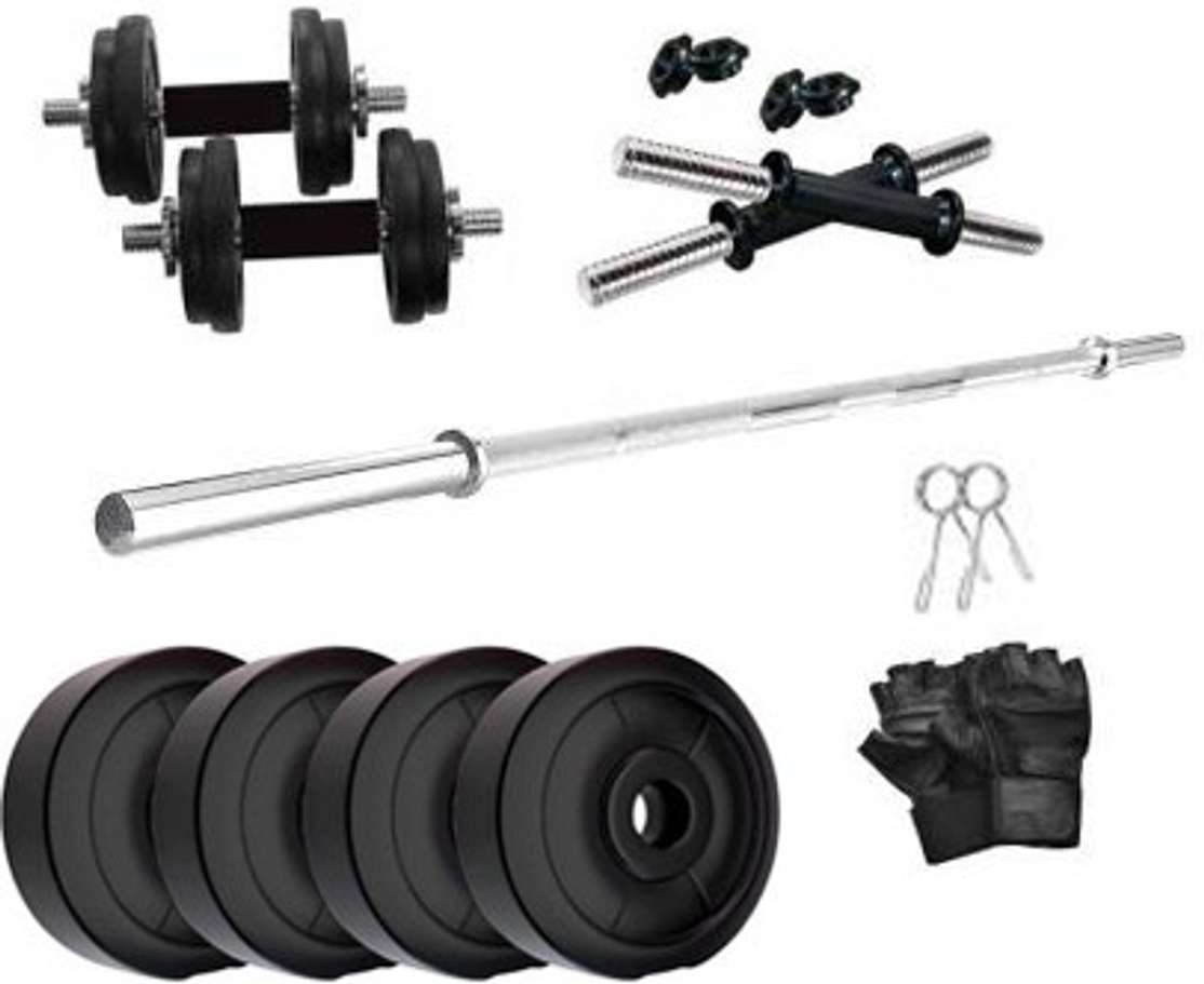 COGNANT FITNESS 10kg Adjustable PVC Weight Dumbbell Set Adjustable ...