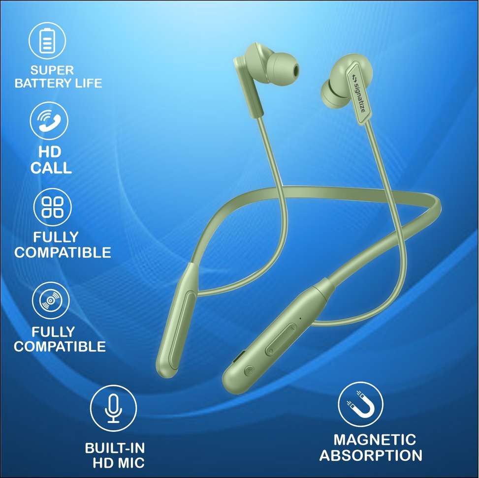in Ear Bluetooth Neckband with ENC Mic, 62H Playtime,(10Mins=15Hrs ...