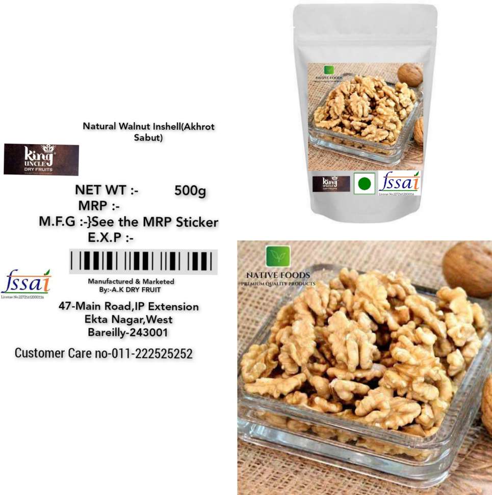 King uncle 100% Natural Walnut Inshell 500GM Walnuts Price in India - Buy King uncle 100% ...
