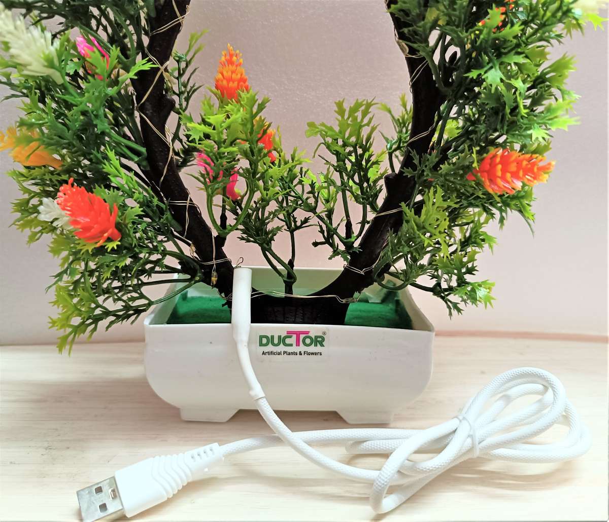 Led Light with usb unique design Artificial Plant For Decoration Bonsai ...