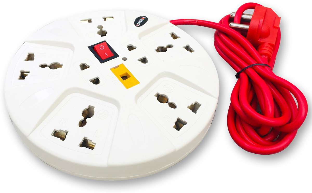 ShopGlobal 6 Amp Multi Plug Point Strip, Cord (2.8 Meter) 7 Socket ...