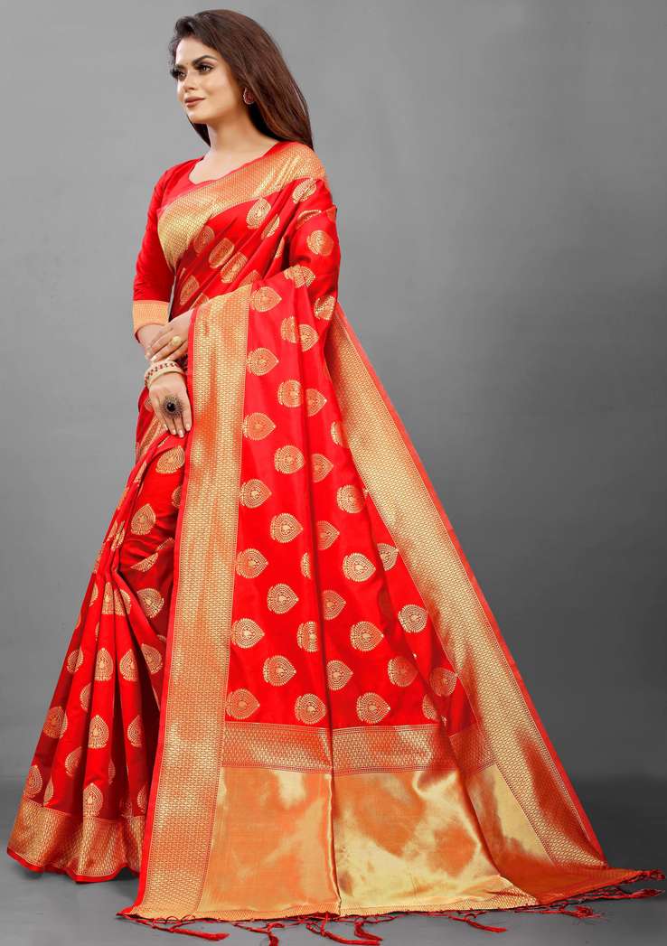 Self Design Banarasi Cotton Silk, Jacquard Saree Price in India - Buy ...