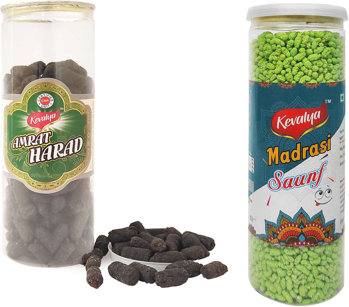 KEVALYA AMRAT HARAD PACHAK & Green Madrasi Saunf HARAD, Fennel seeds ...