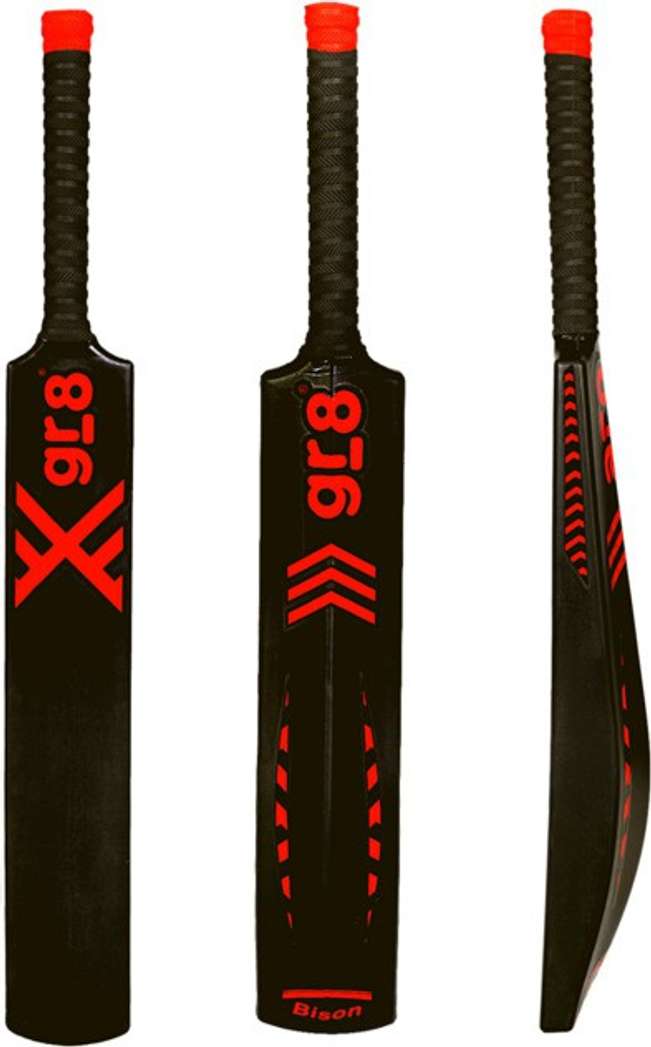 ShopGlobal Fiber/PVC Plastic Full Size Cricket Bats Fiery Red Color ...
