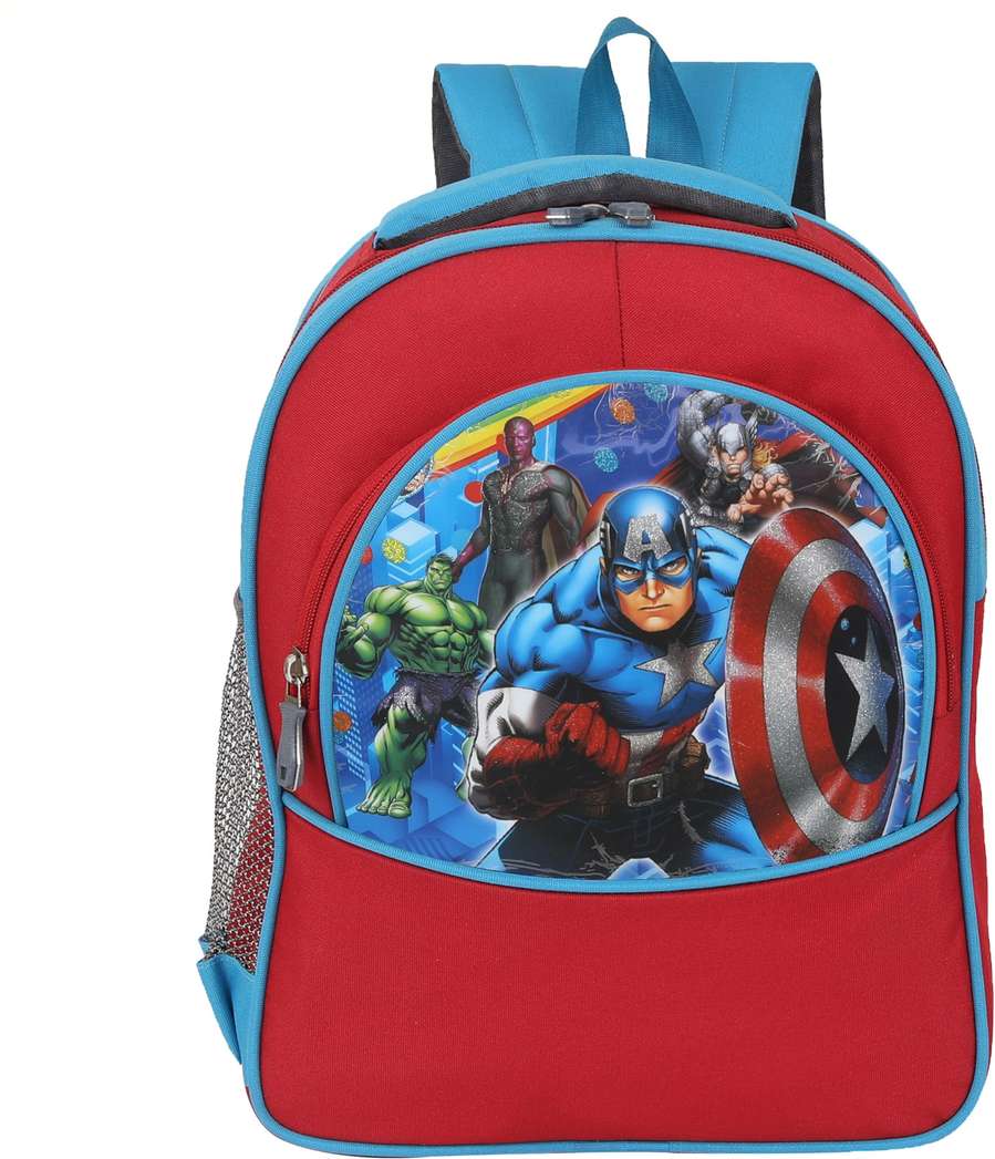 AVENGERS BOYS SCHOOL BAG FOR (LKG/UKG/1st std) Waterproof (Red ...