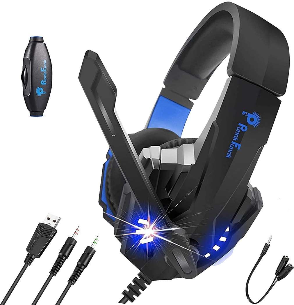 K20 Gaming Headset, Over Ear Gaming Headphones with Mic Wired Gaming ...