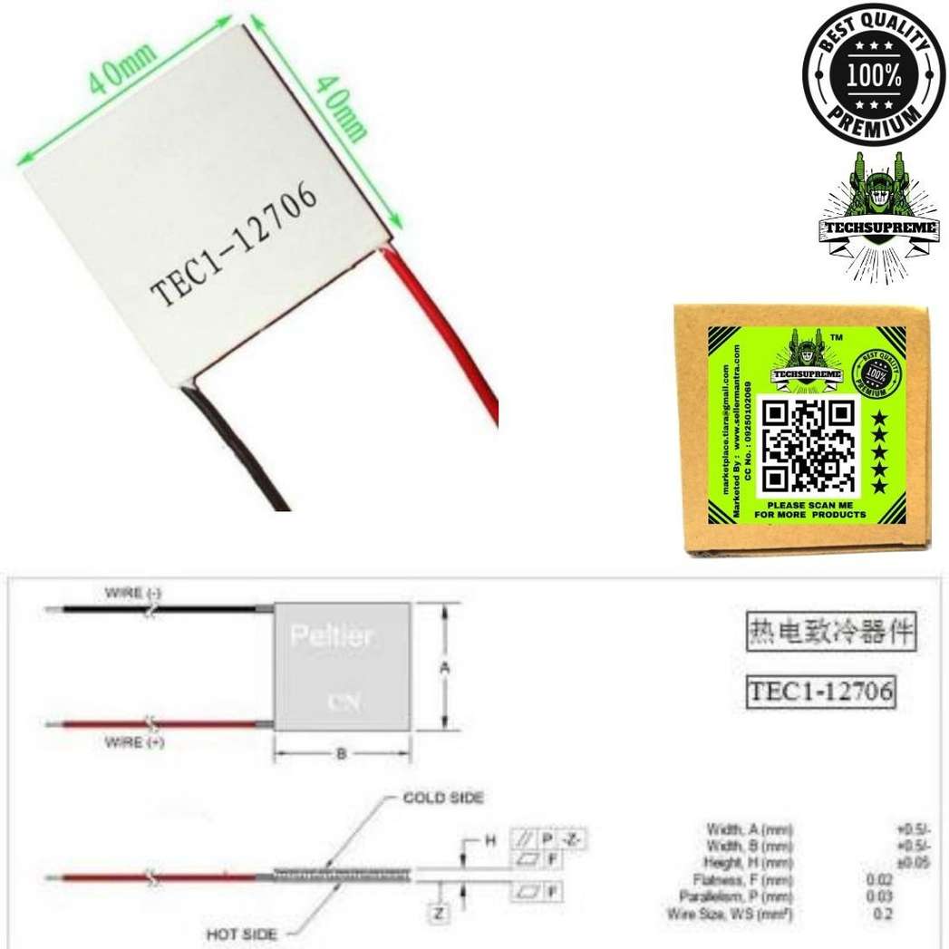 TEC1-12706 Heatsink Thermoelectric Cooling Peltier Plate Module ...