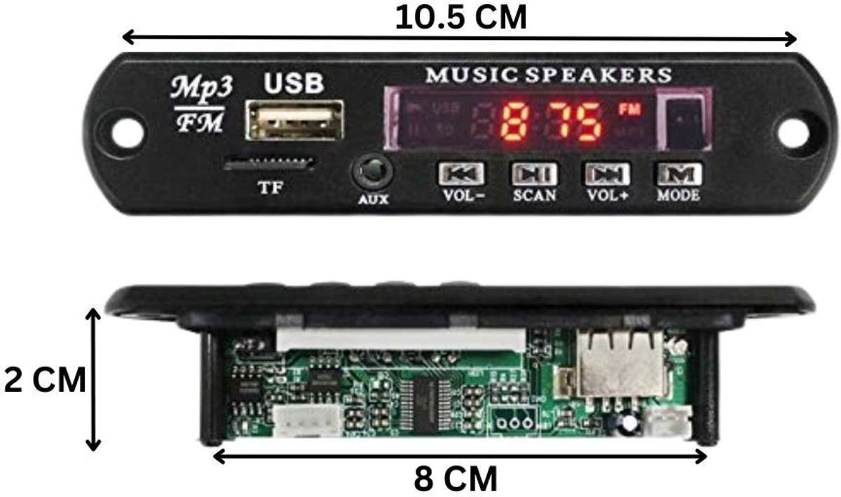 Bluetooth Fm USB AUX Card Audio Player kit with IR Remote Amplifier DIY ...