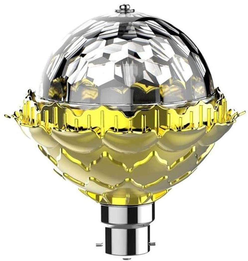 360 Degree Rotating Golden LED Disco Gola Light - Party, Disco ...