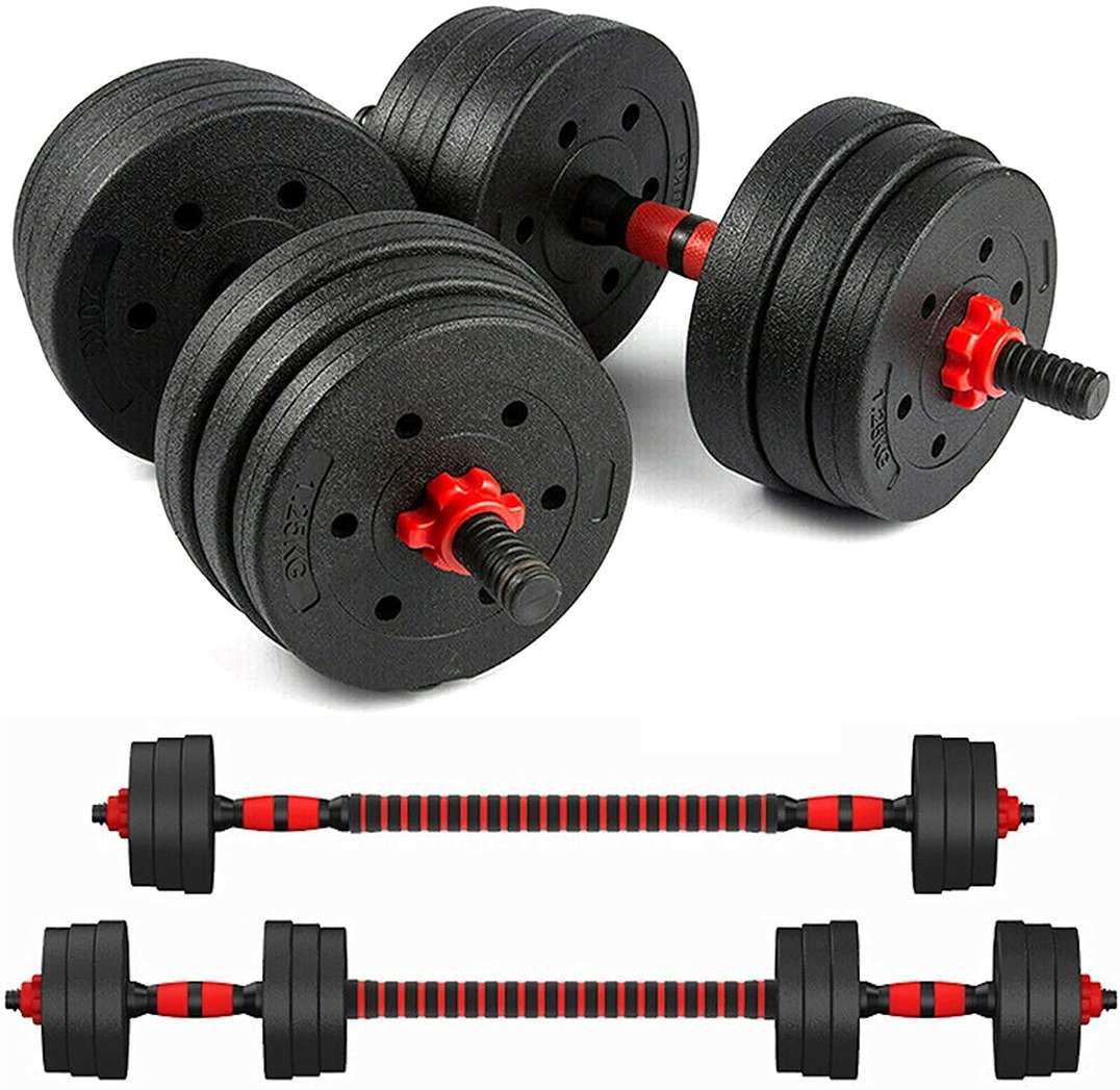 FitFreaks 3 In 1 Convertible Dumbbells & Barbell Home Gym Fitness (10KG ...
