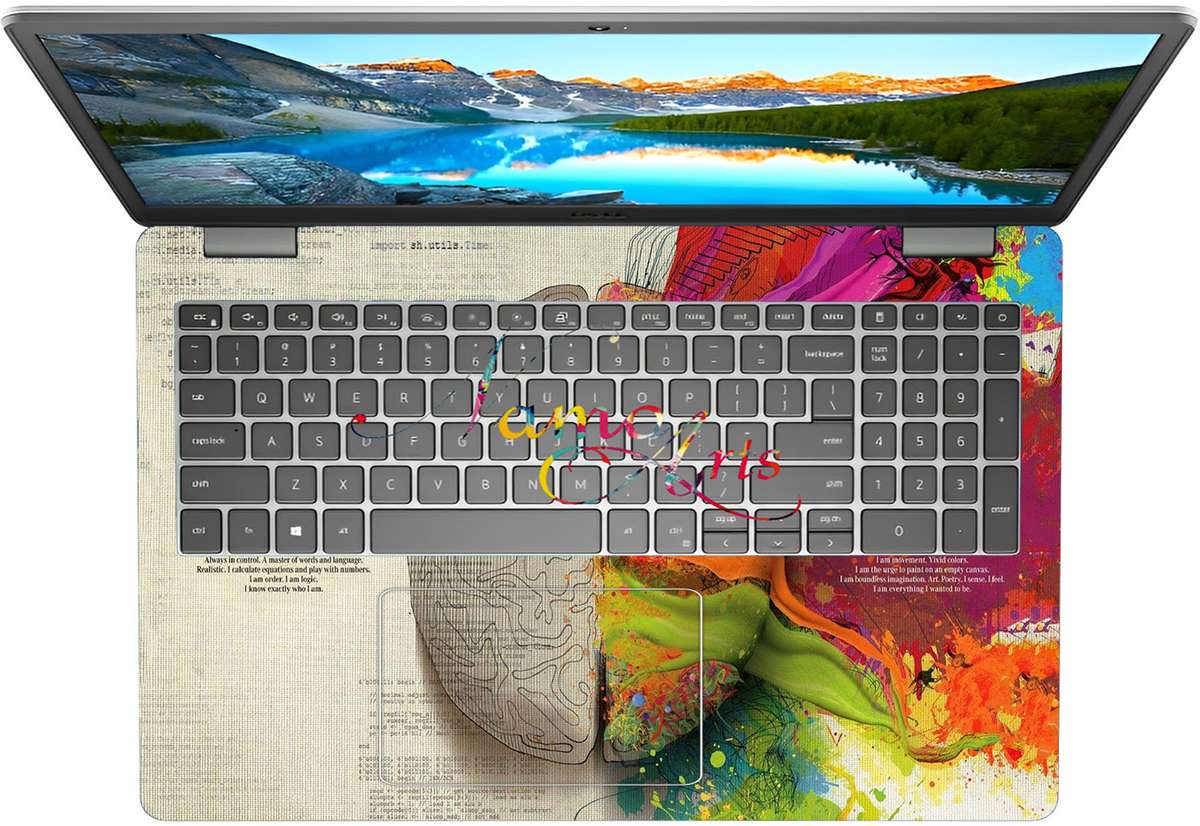 Namo Arts Right vs Left Brain Quote Doodle Full Body Panel Laptop Skins ...