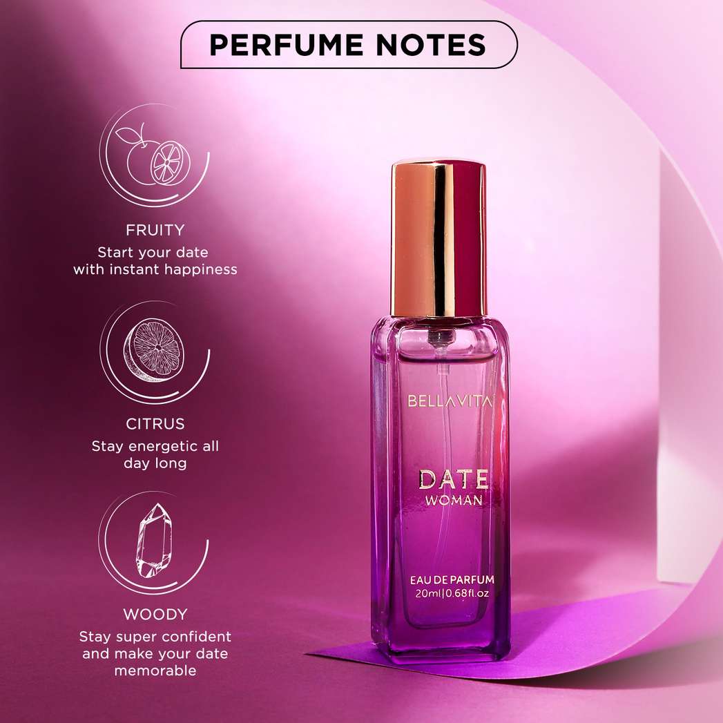 Bellavita Date Perfume for Women|Notes of Pink Pepper, Red Fruits| Eau ...