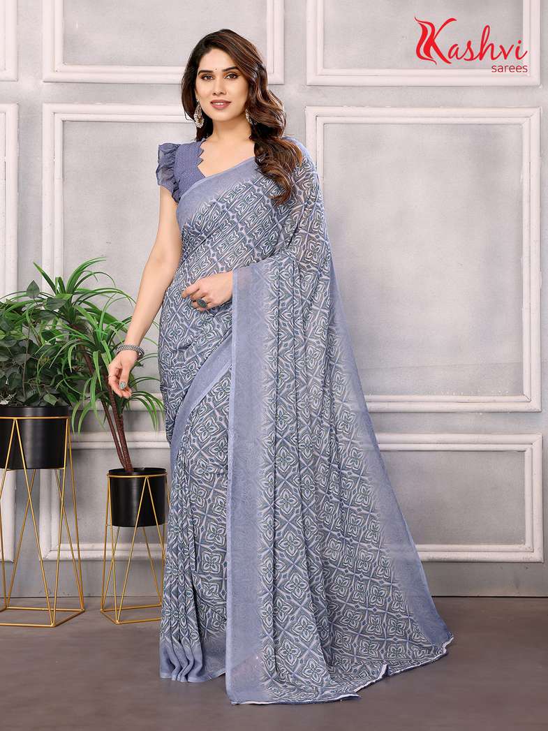 Paisley, Printed Daily Wear Georgette Saree Price in India - Buy ...