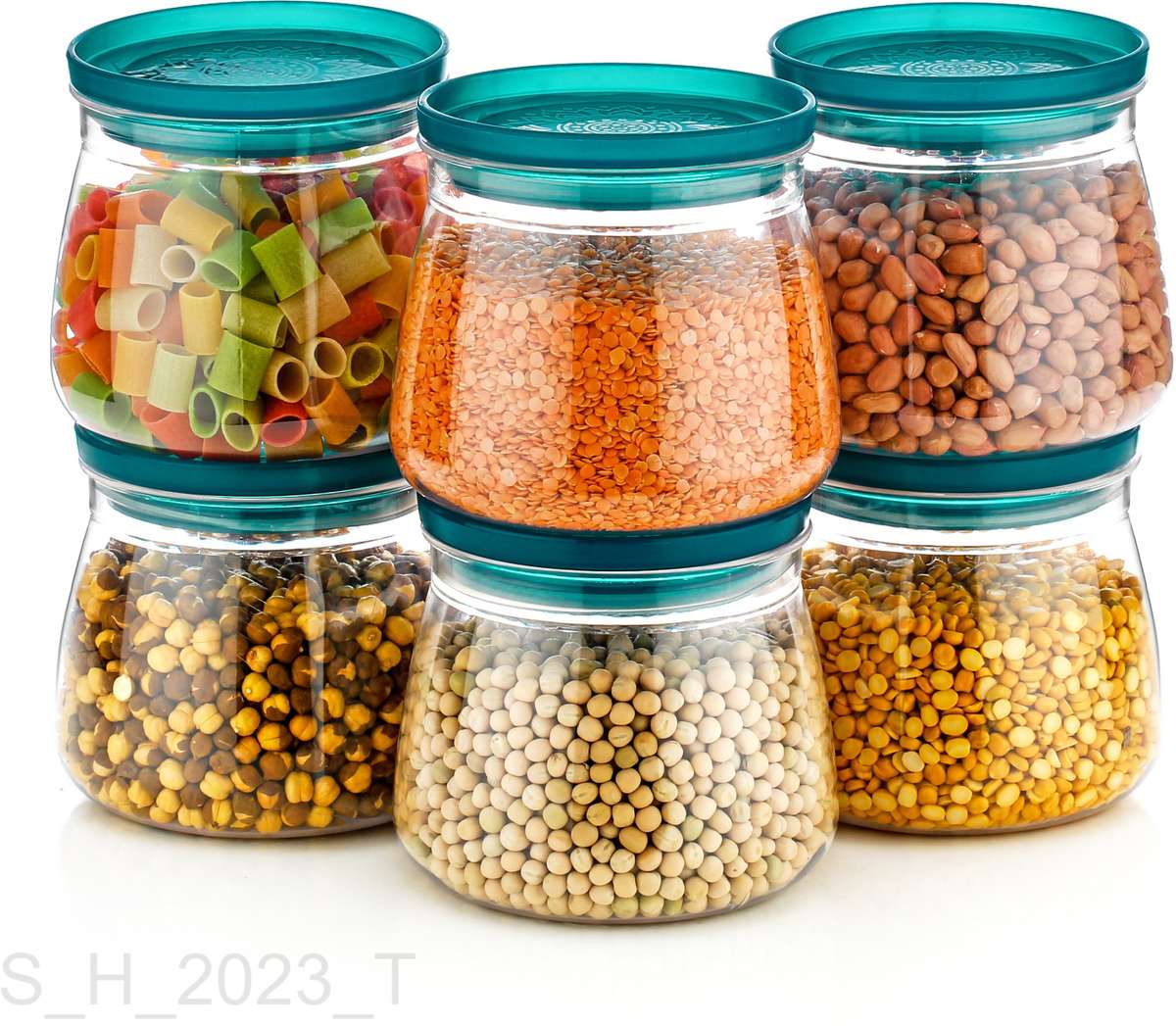 Pack of 6 Plastic Grocery Container - 800 ml MegaValue Blue Price in ...