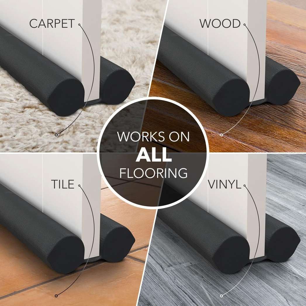 Pintor Door Draft Blocker Insulator Isolation The Light Washable(Black ...