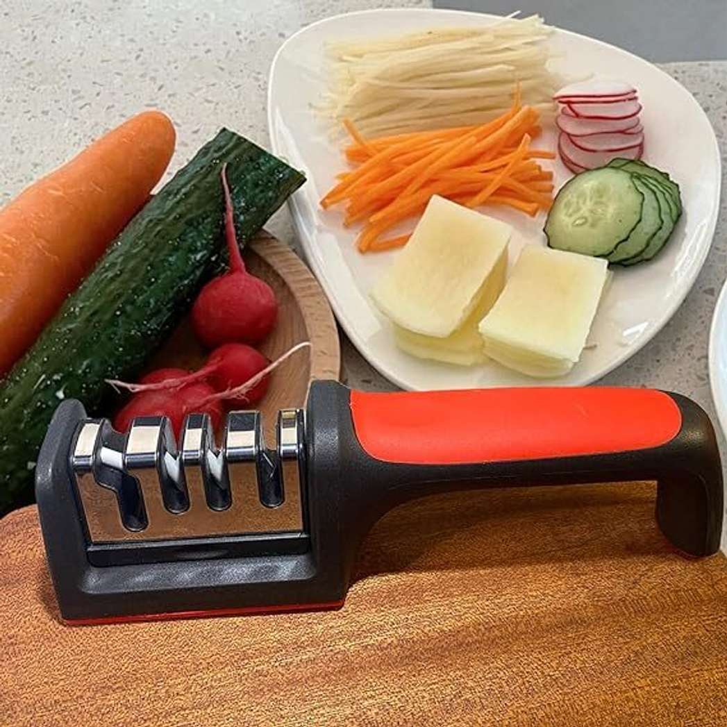 Ignero Kitchen Knife Sharpener Kitchen Utility Sharpening Tool 3 in 1 ...