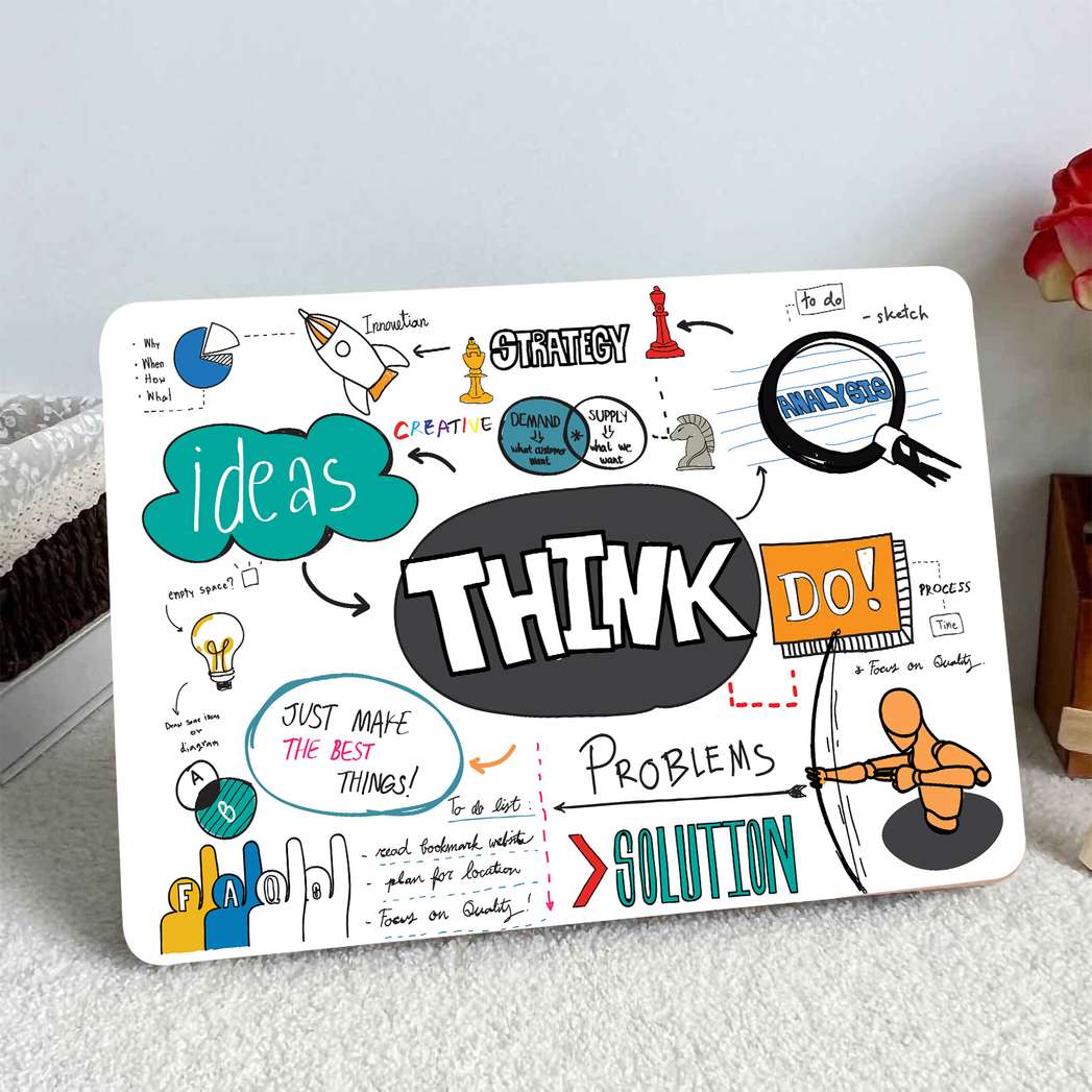 AKMDesignHouse Think Printed Laptop Skin Back Covers (15.6 Inches, Self ...