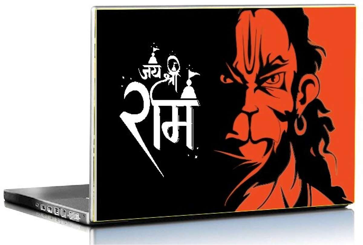 SATNAM Arts Lord Hanuman Laptop Skins Sticker Bubble Free Vinyl Laptop ...
