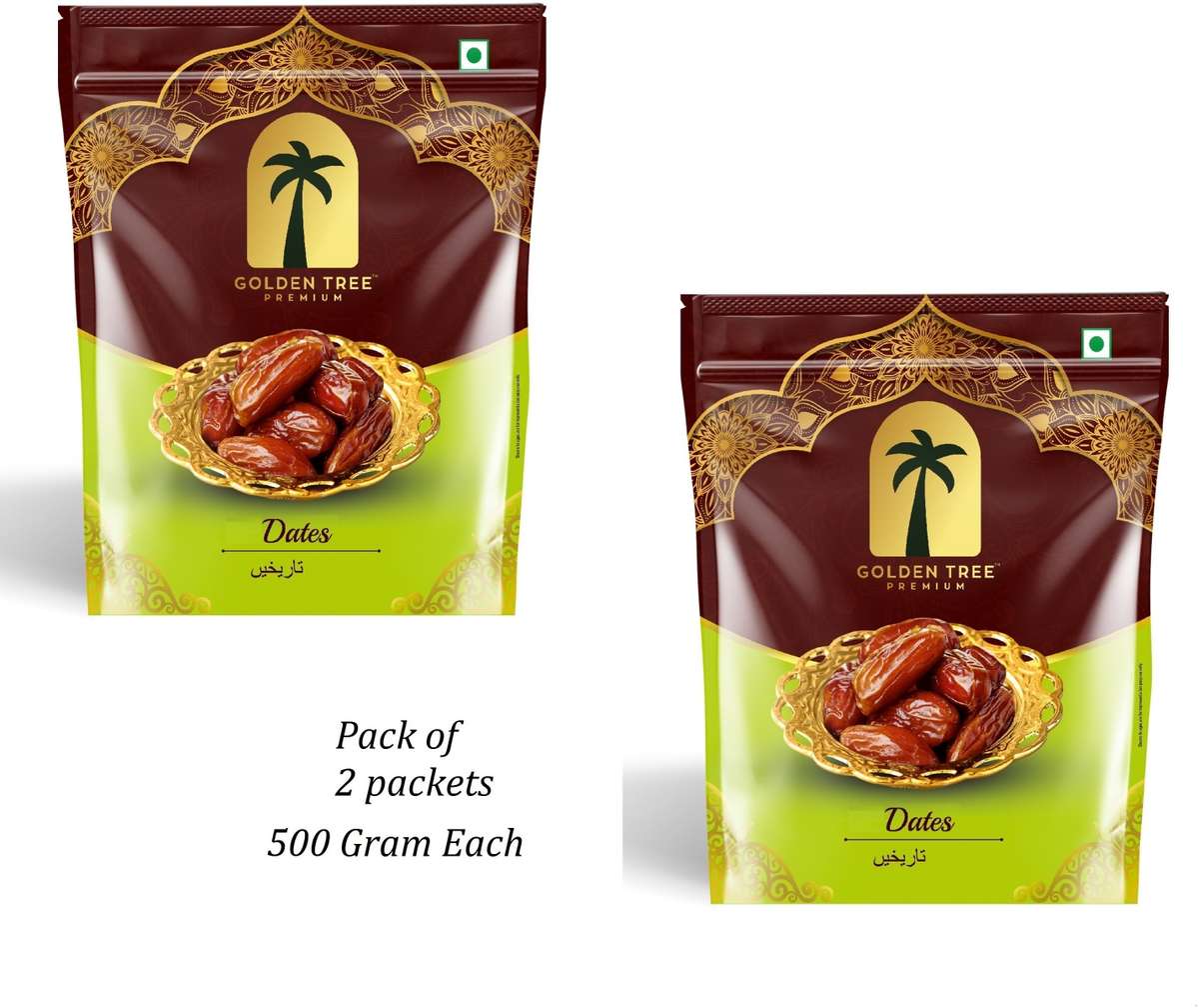 Golden Tree Khajur| Premium Organic Handpicked 100% Pure Dry Dates ...