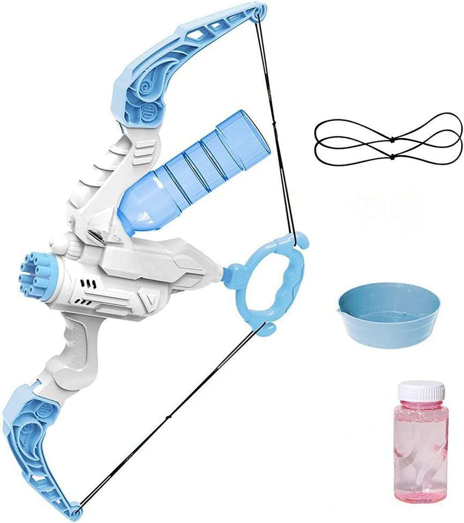 2 in 1 Automatic Bow & Arrow Bubble Blaster Machine Gun, Splashing ...
