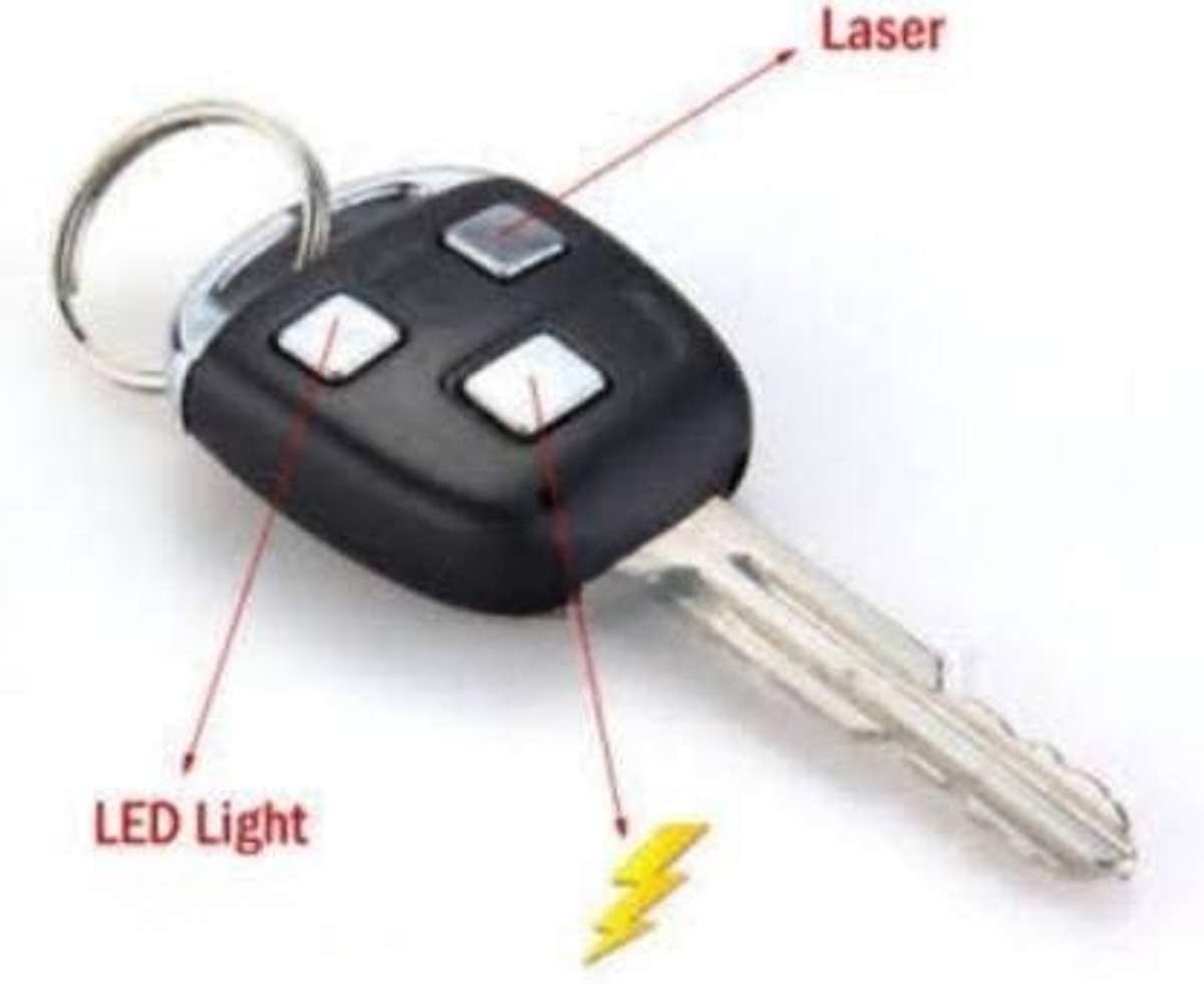 Electric Shocking Car Key Chain Prank Toy | 3 in 1 -Shock,Laser Light ...