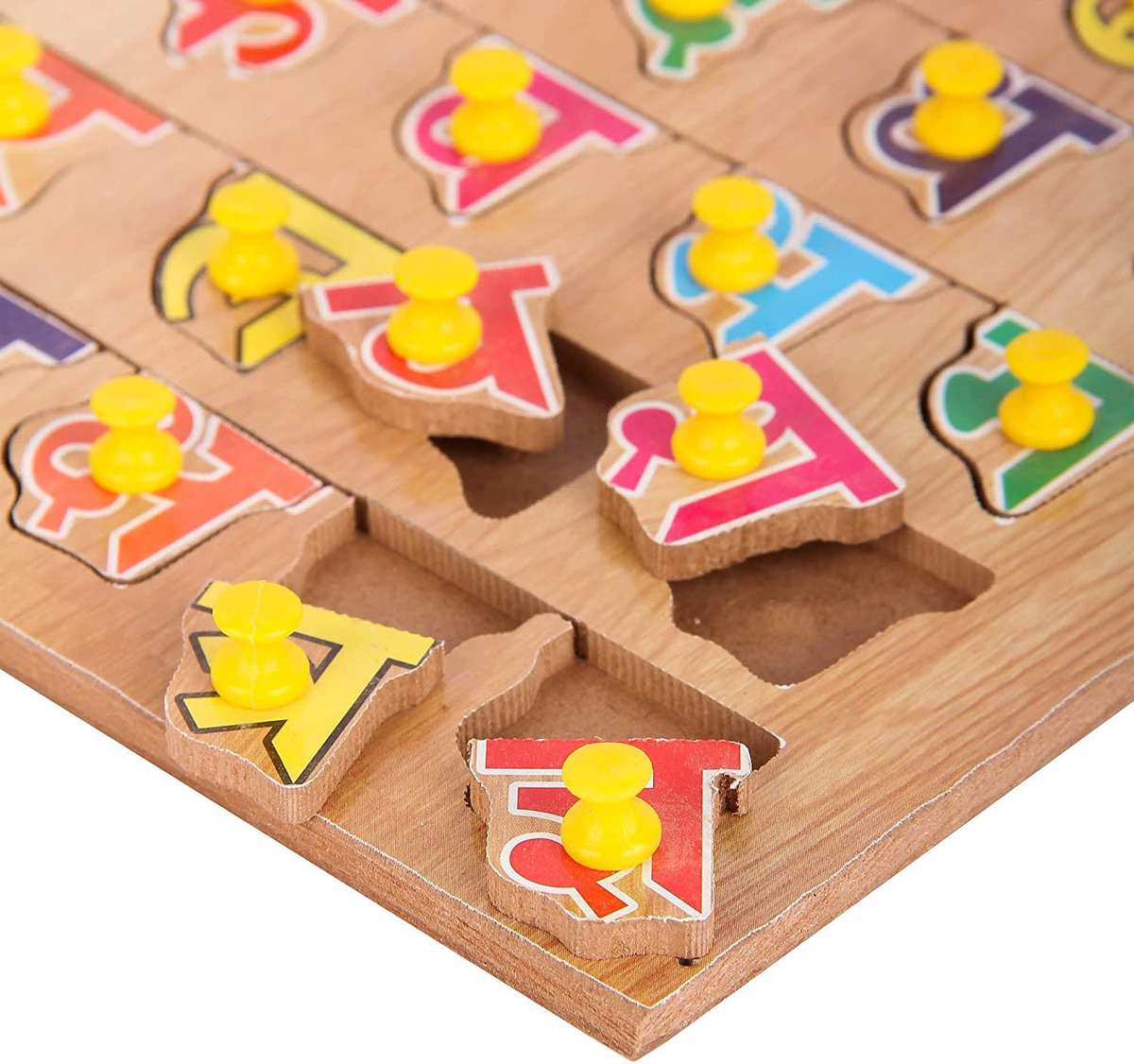 GAMLOID Hindi Alphabet Letters Learning Educational Puzzles Board Games ...