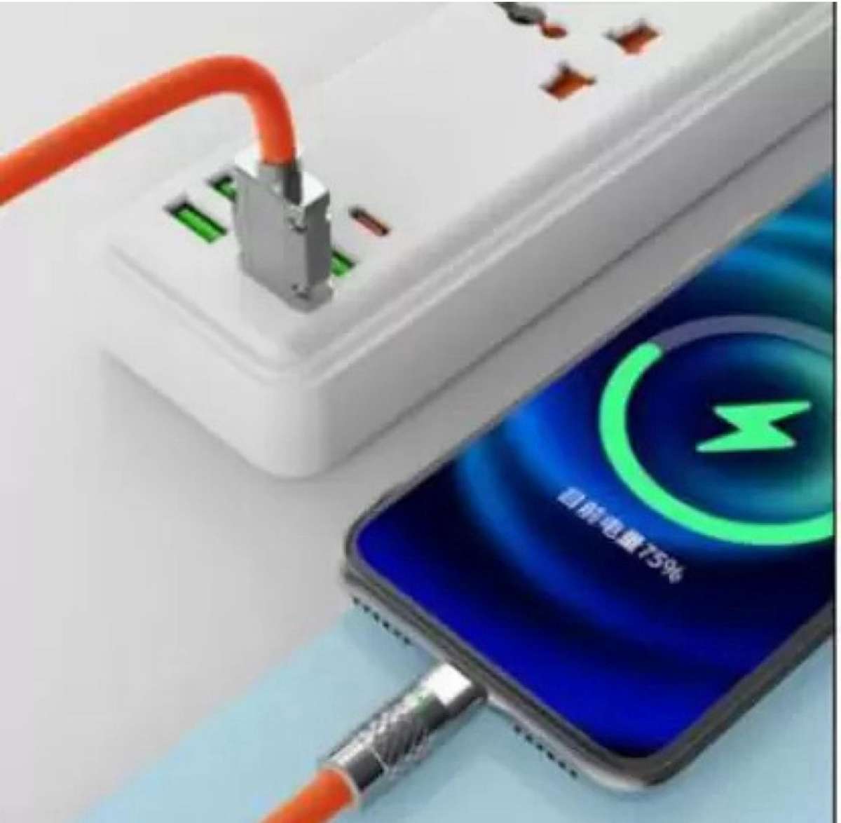 Metal 120W Fast Charging Cable 1.2 m USB Type C Cable Price in India ...