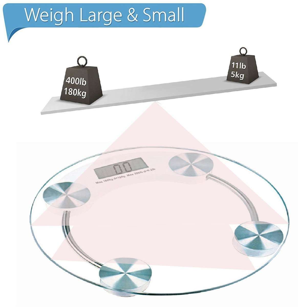 Urweigh Personal Weight Machine Human Body Digital Thick Transparent ...