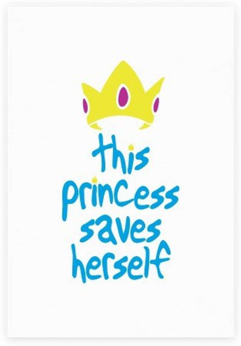 This Princess Saves Herself Room, Office, Wall Decor, Poster Wallpaper ...