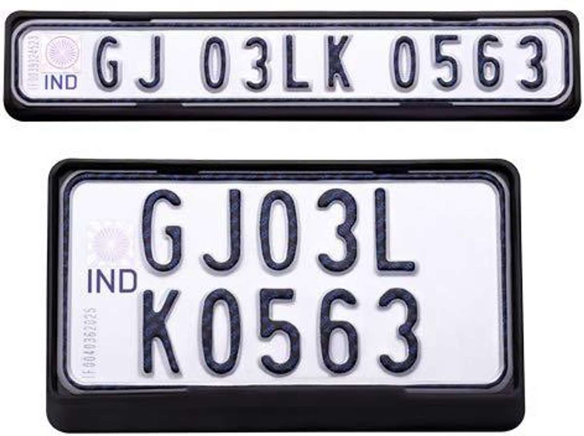 2Mech Bike HSRP | IND Number Plate Frame | Cover (Standard Size for All ...