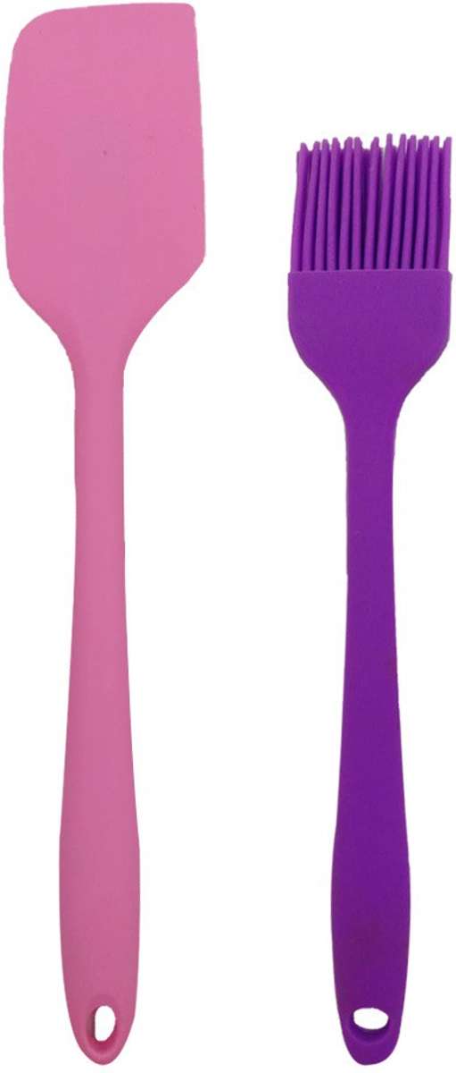 Silicone Spatula & Silicone Brush Set (Random Colour) Mixing Spatula ...