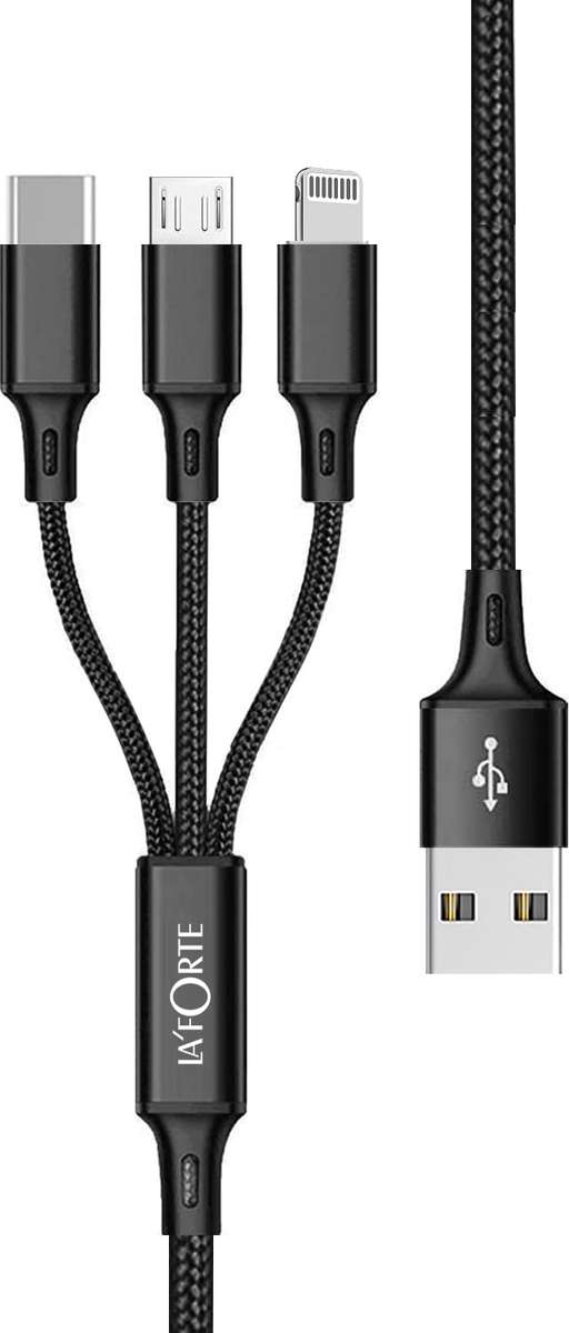 Premium_Braided Cable_3in1 1.2 m USB Type C Cable Price in India - Buy ...
