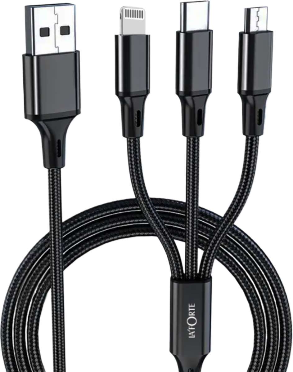 Premium_Braided Cable_3in1 1.2 m USB Type C Cable Price in India - Buy ...