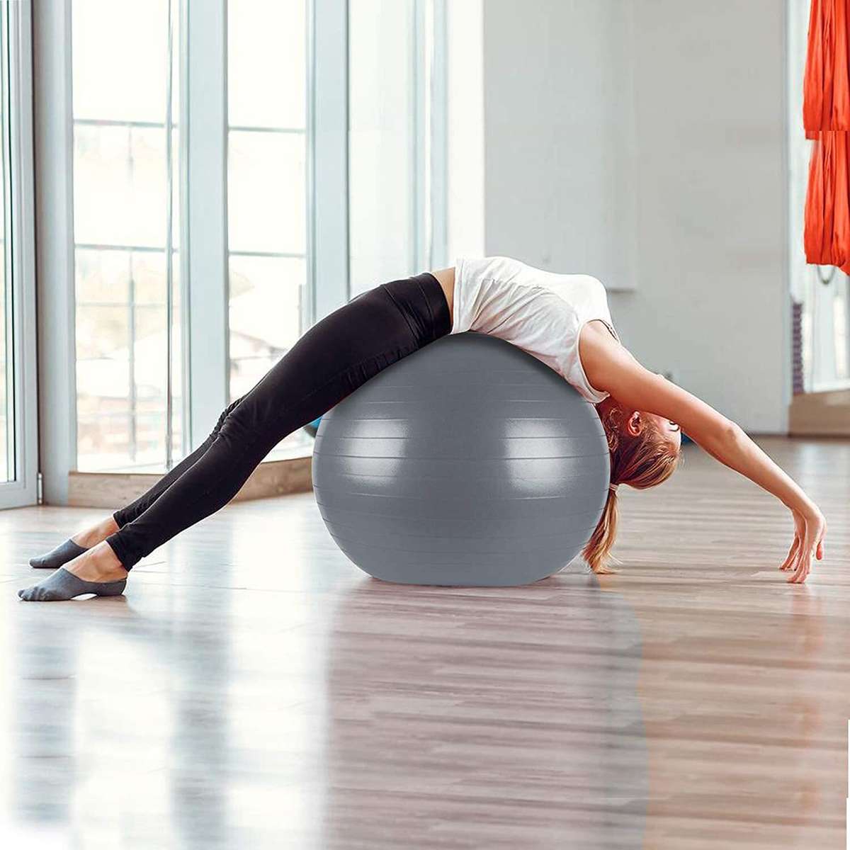 Wishbone GYM BALL 75 CM Anti-Burst Exercise Gym Ball 75cm with Pump Gym ...