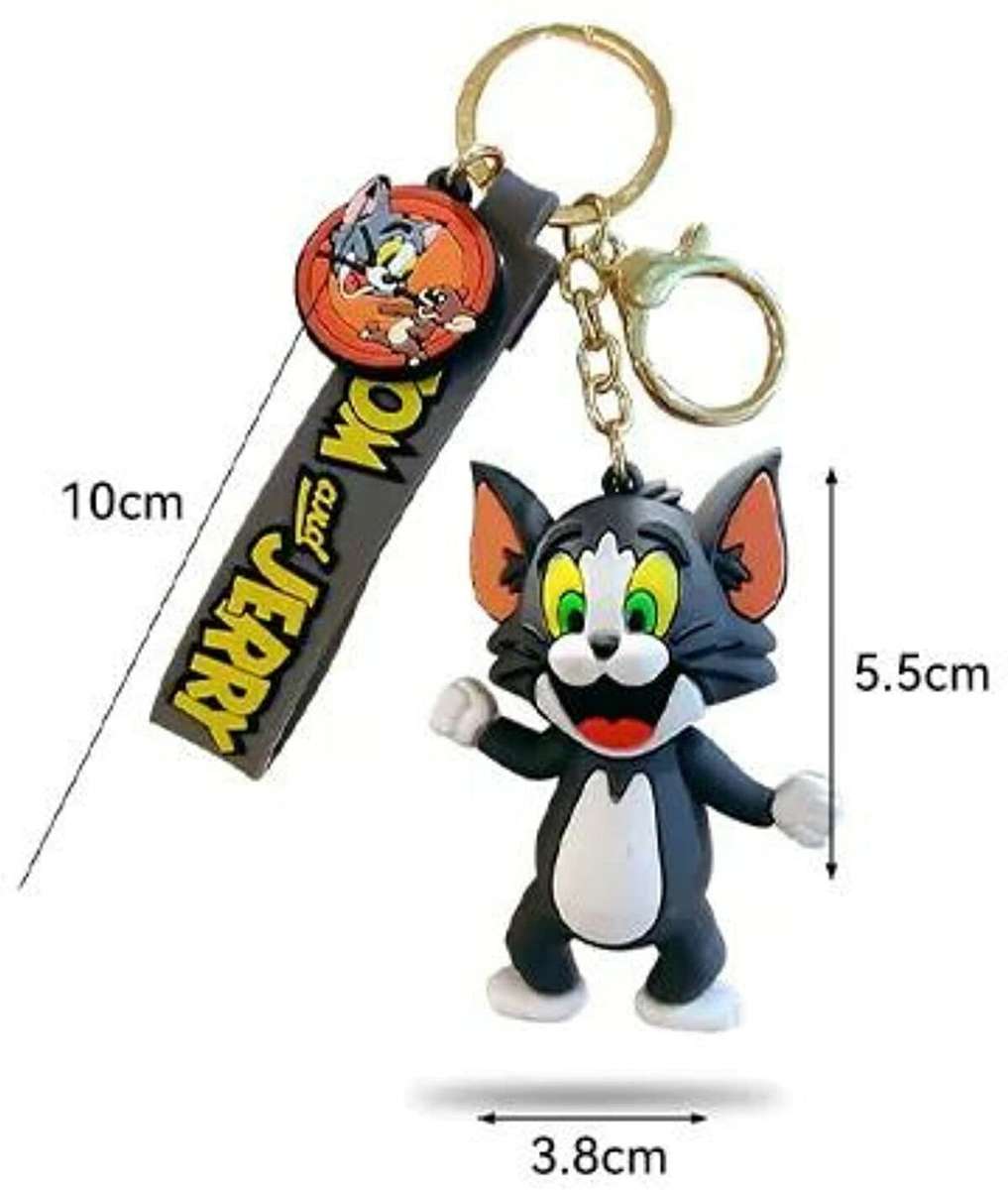 AQE Cartoon Tom Keychains for Girls Boys 1PC Tom and Jerry Keyring ...