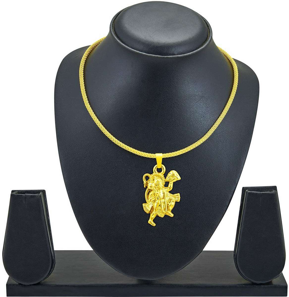 Hanuman Ji pandal Locket with Chain for mens and boys Gold-plated ...