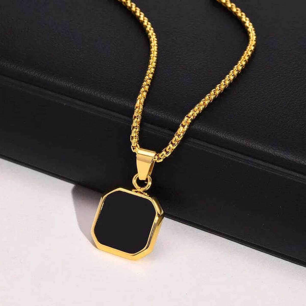 SQUARE-AMULET-GLD Gold-plated Stainless Steel Price in India - Buy ...