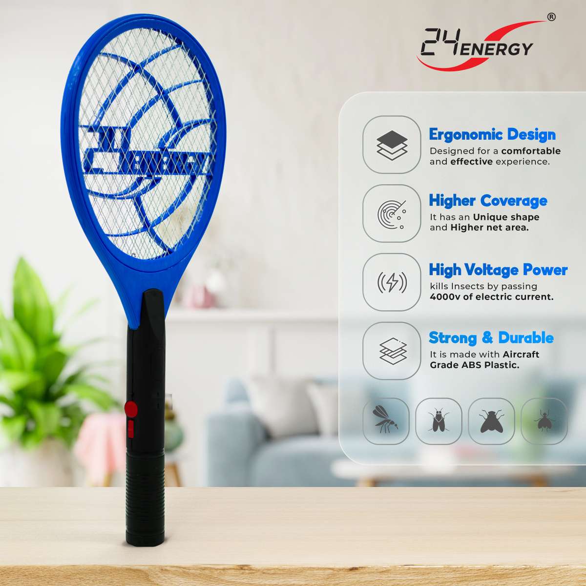 Rechargeble Durable Mosquito Killer Bat - EN 250 MS Electric Insect ...