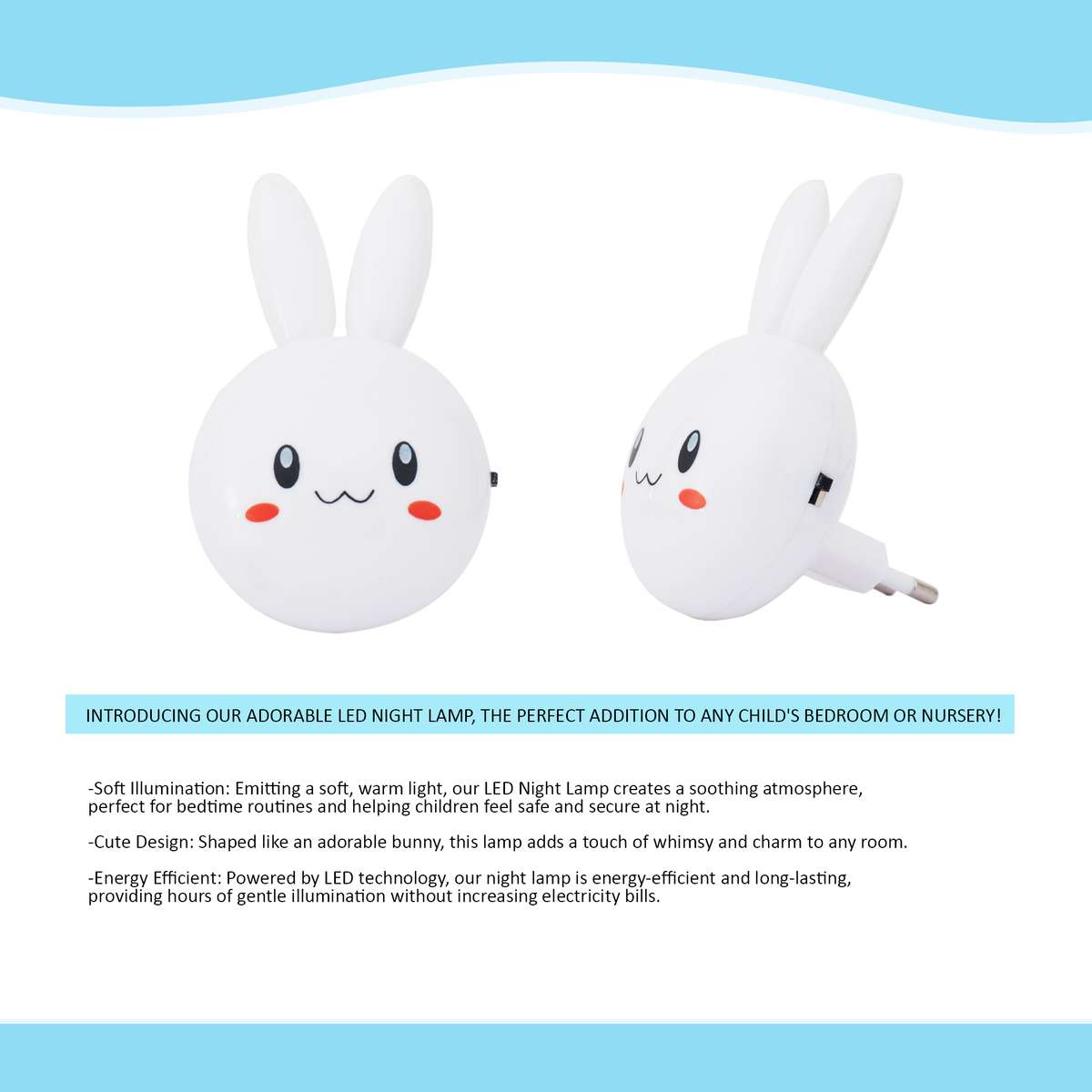 Expro Plastic Plug in Rabbit Night Lamp for Bedroom & Adults Room ...