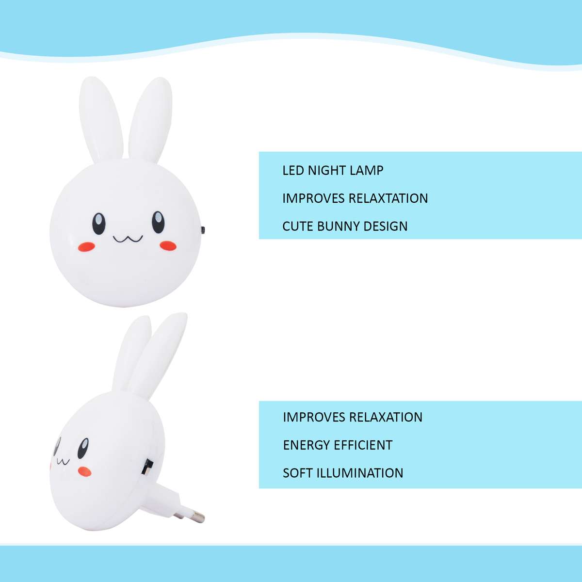 Expro Plastic Plug in Rabbit Night Lamp for Bedroom & Adults Room ...