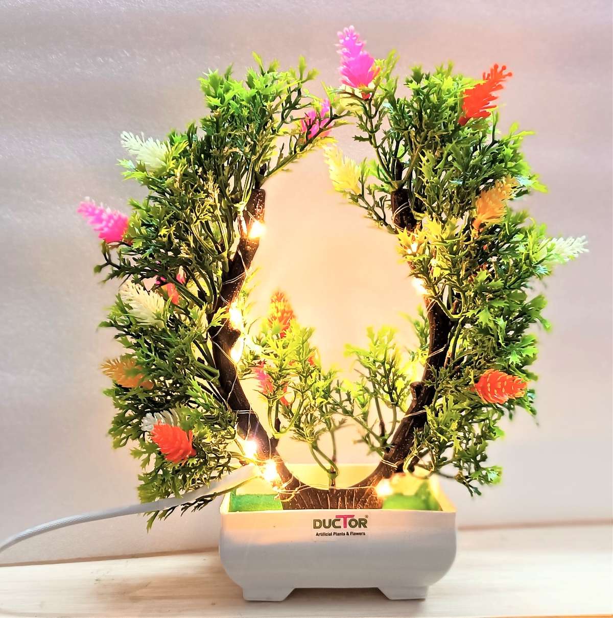 Led Light with usb unique design Artificial Plant For Decoration Bonsai ...