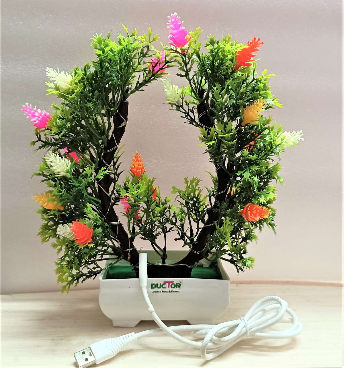 Led Light with usb unique design Artificial Plant For Decoration Bonsai ...
